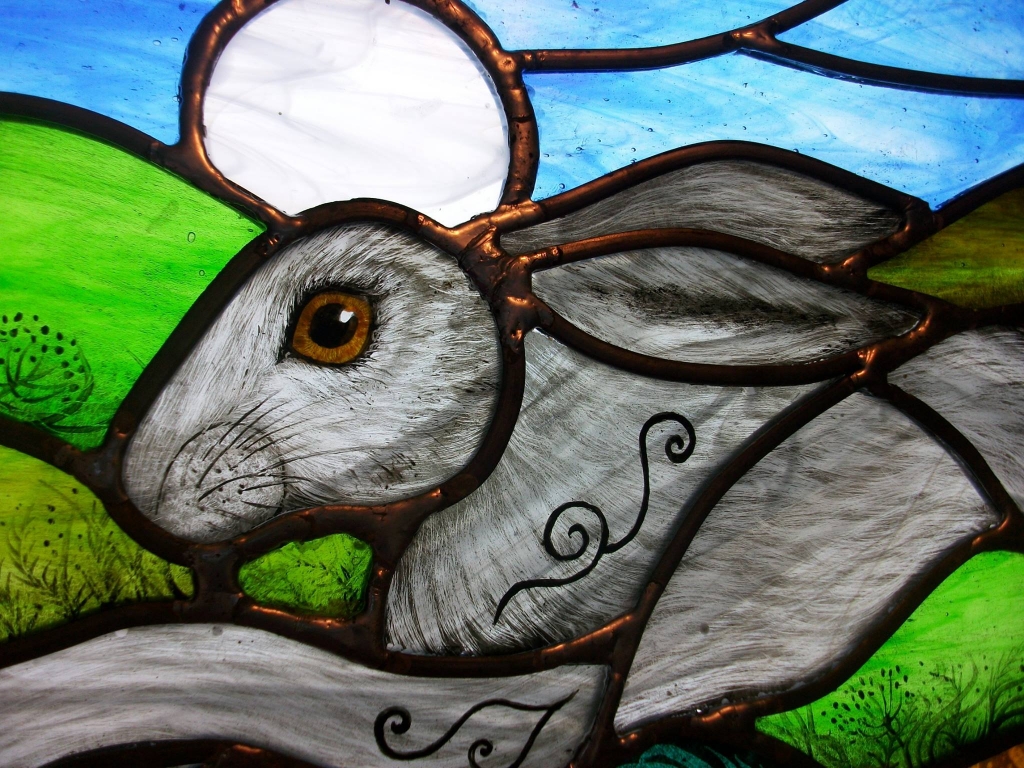 The Hare with the Amber Eyes – Hare Moon Stained Glass