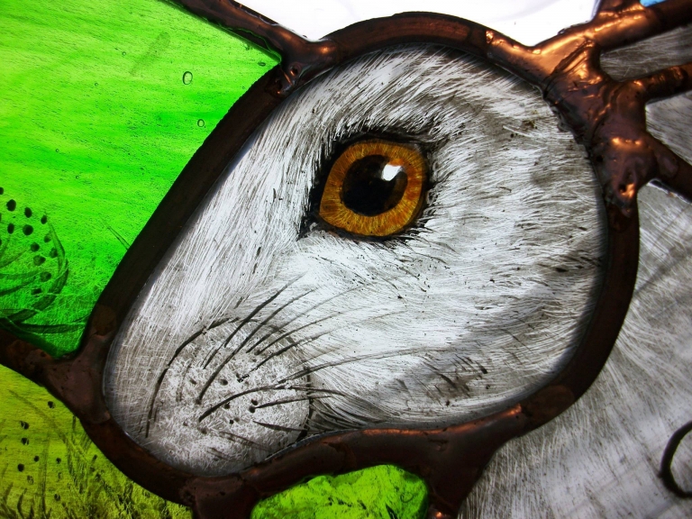 The Hare with the Amber Eyes – Hare Moon Stained Glass